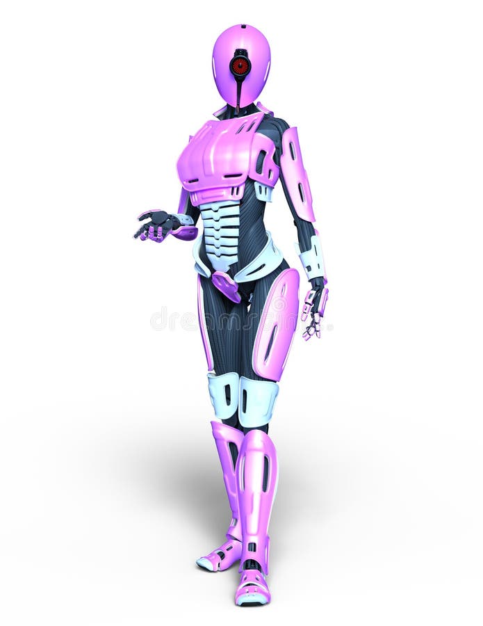 Female robot stock illustration. Illustration of white - 99650752