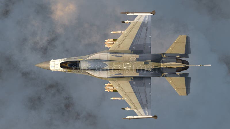 3D CG Rendering of Fighter Aircraft Stock Illustration - Illustration ...
