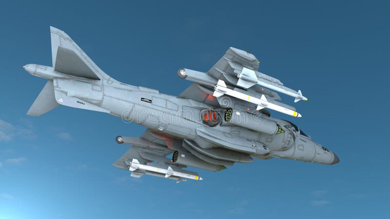 3D CG Rendering of Fighter Aircraft Stock Illustration - Illustration ...