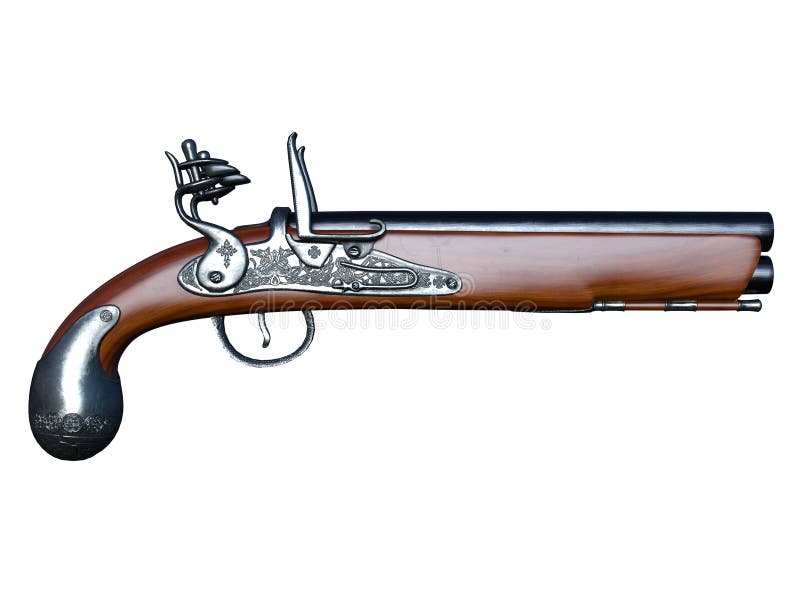 Flint lock gun stock image. Image of game, lock, flint - 106182477
