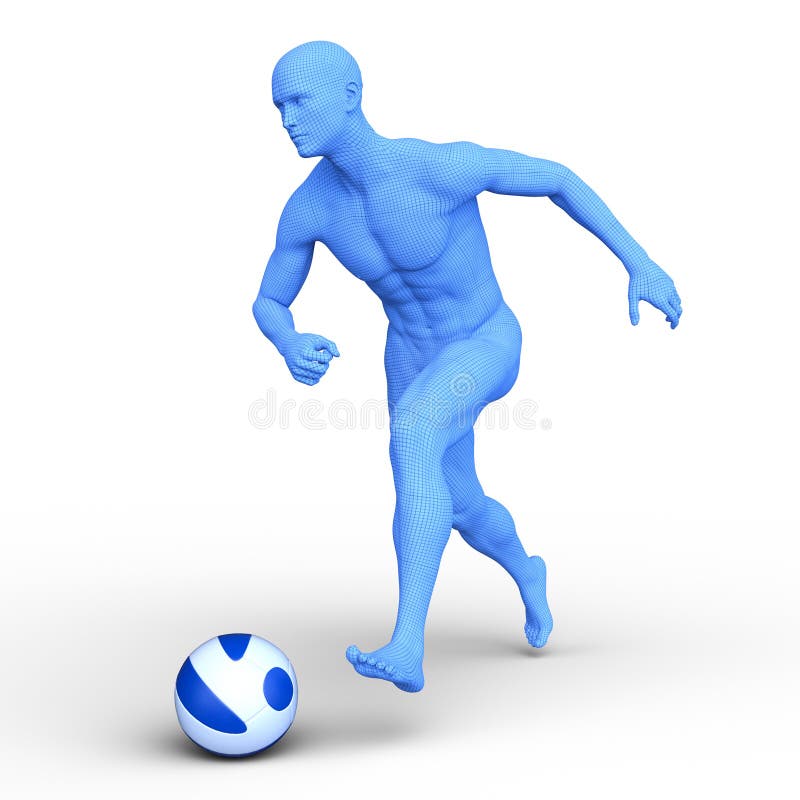 Football player stock illustration. Illustration of movement - 101675677