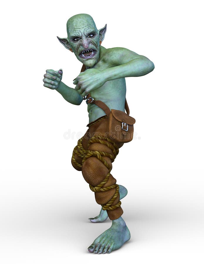 3D CG rendering of goblin stock illustration. Illustration of monster ...