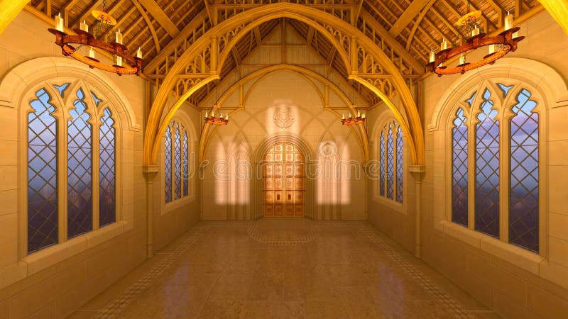 Grand hall stock photo. Image of chandelier, rendering - 121110522