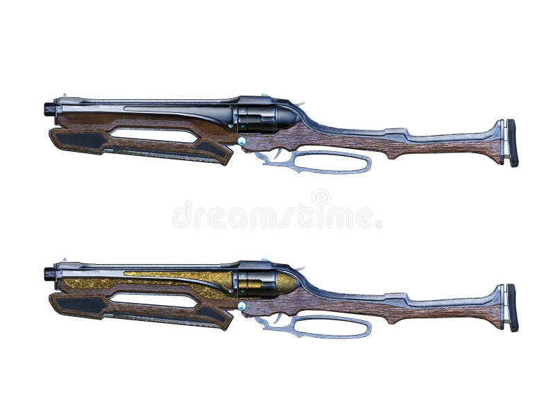 3D CG rendering of gun stock illustration. Illustration of weapon ...