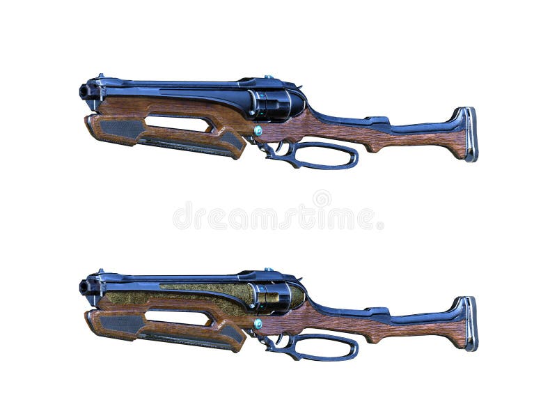 3D CG rendering of gun stock illustration. Illustration of weapon ...