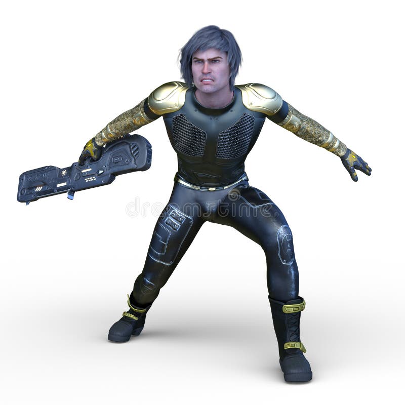 3D CG rendering of hero stock illustration. Illustration of hero ...