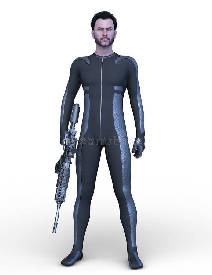 3D CG rendering of hero stock illustration. Illustration of hero ...