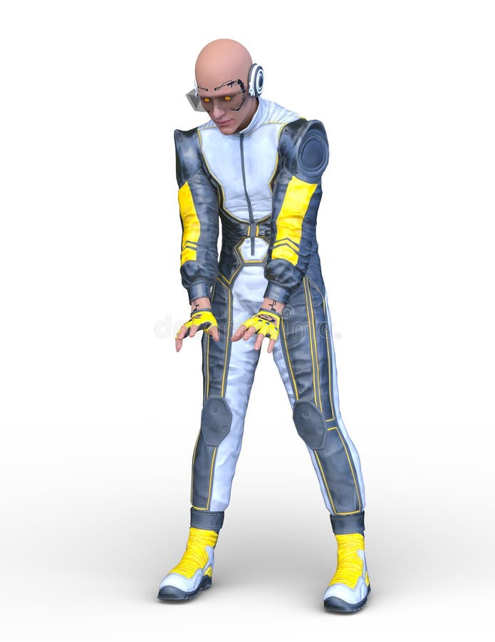 3D CG rendering of hero stock illustration. Illustration of person ...