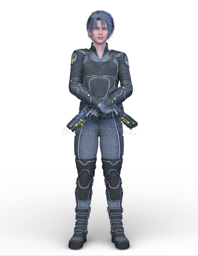 3D CG rendering of hero stock illustration. Illustration of person ...