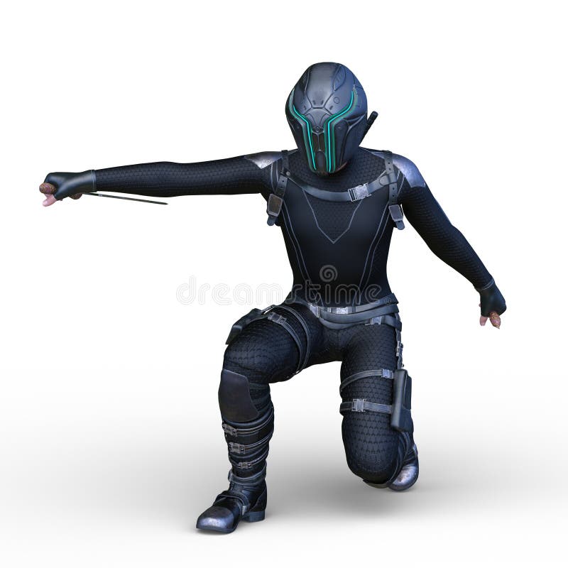 3D CG rendering of hero stock illustration. Illustration of suit ...