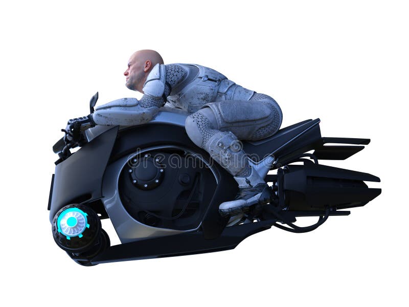 3D CG Rendering of Hover Bike Stock Illustration - Illustration of ...
