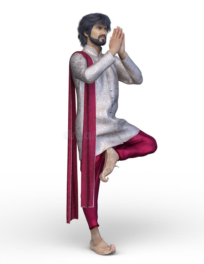 3D CG Rendering of Indian Man Stock Illustration - Illustration of ...