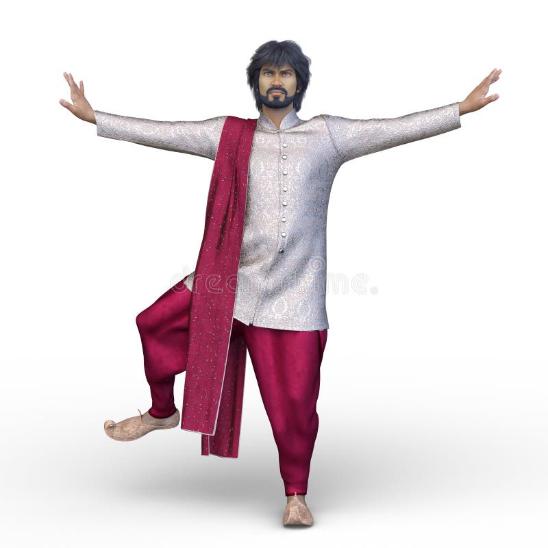 3D CG Rendering of Indian Man Stock Illustration - Illustration of ...