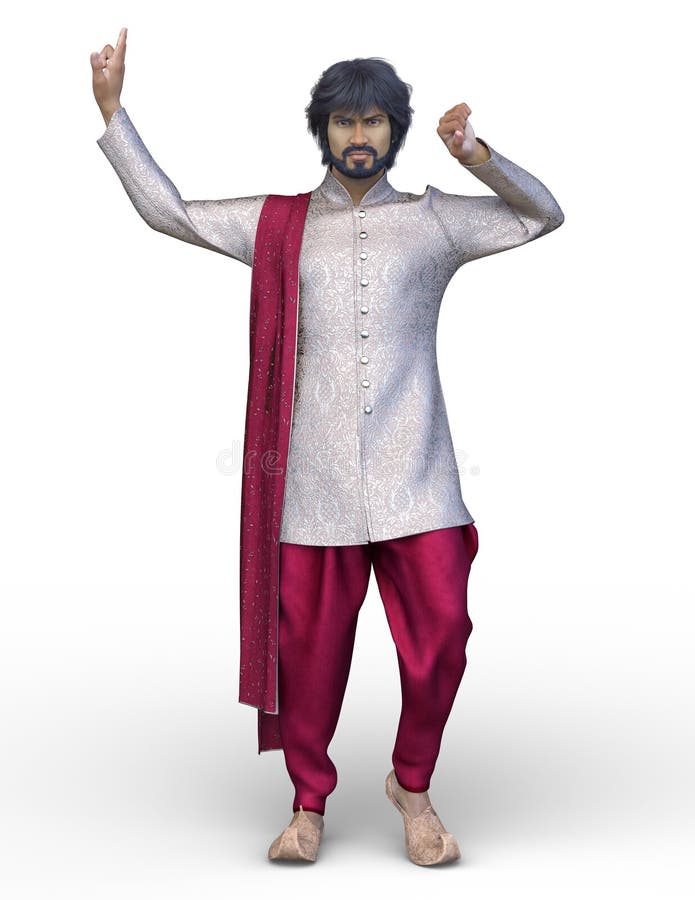 3D CG Rendering of Indian Man Stock Illustration - Illustration of ...