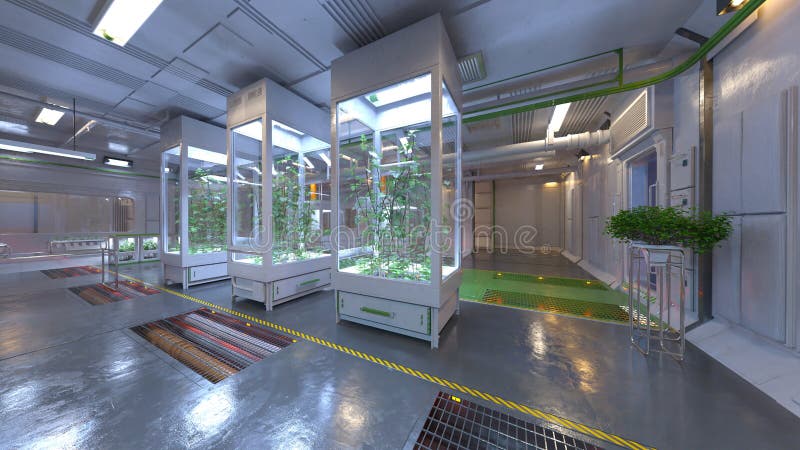 3D CG Rendering of Laboratory Stock Illustration - Illustration of ...