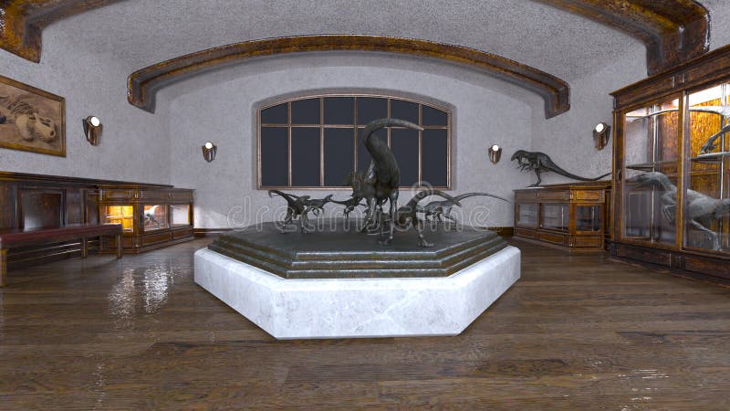 3D CG Rendering of Large Museum Stock Illustration - Illustration of ...