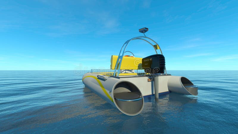 3D CG Rendering of Marine Boat Stock Illustration - Illustration of ...