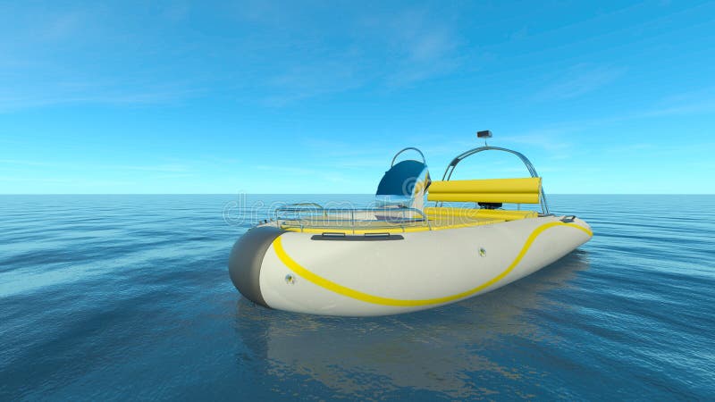 3D CG Rendering of Marine Boat Stock Illustration - Illustration of ...