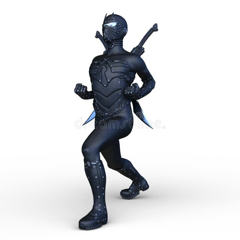 3D CG Rendering of Masked Man Stock Illustration - Illustration of ...