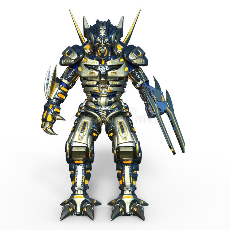 Mechanical monster stock illustration. Illustration of white - 108425865