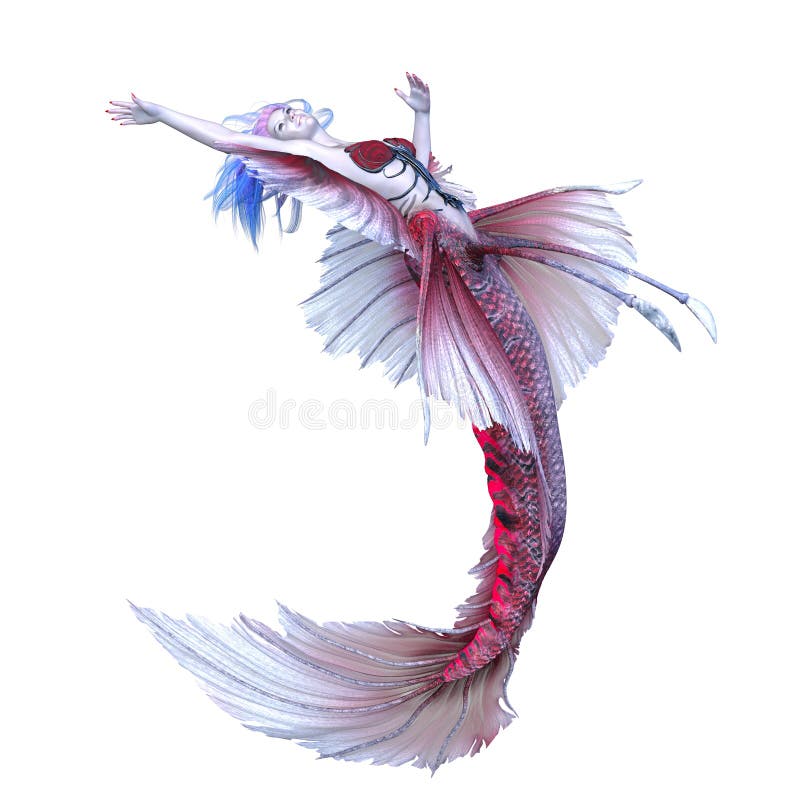 3D CG rendering of Mermaid stock illustration. Illustration of costume ...