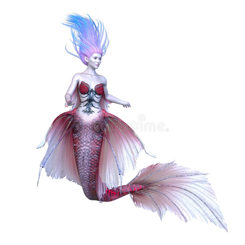3D CG rendering of Mermaid stock illustration. Illustration of mermaid ...