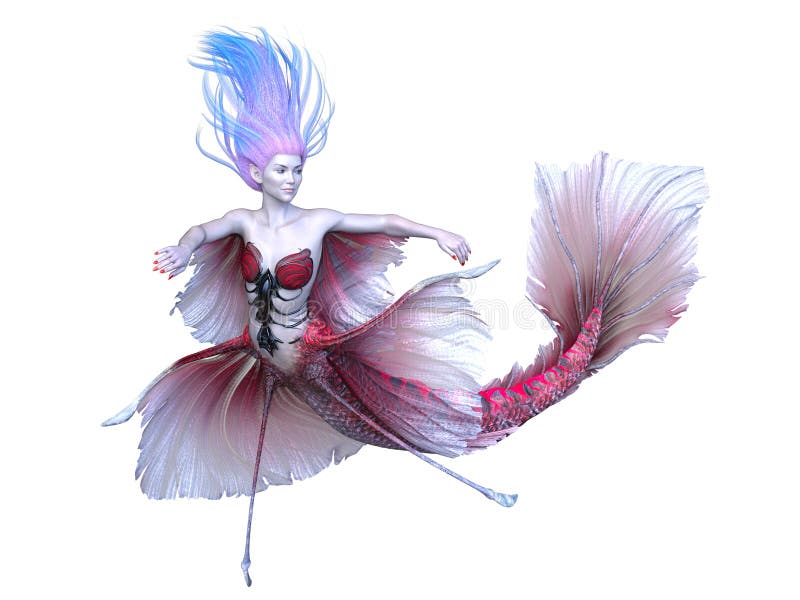 3D CG rendering of Mermaid stock illustration. Illustration of style ...