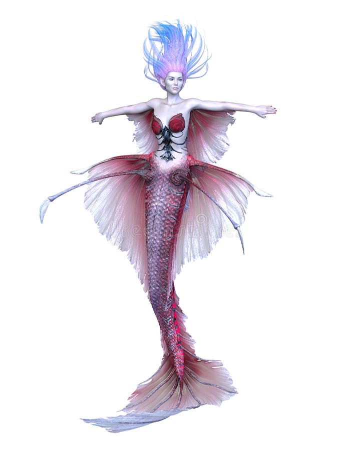 3D CG rendering of Mermaid stock illustration. Illustration of person ...