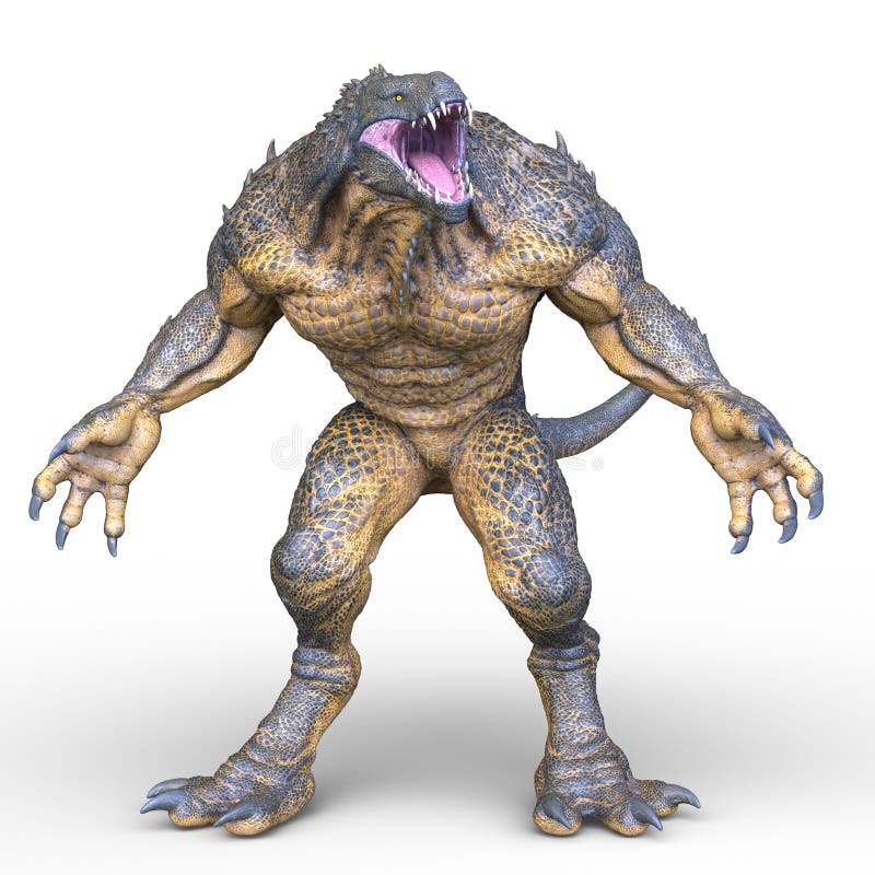3D CG rendering of monster stock illustration. Illustration of scary ...