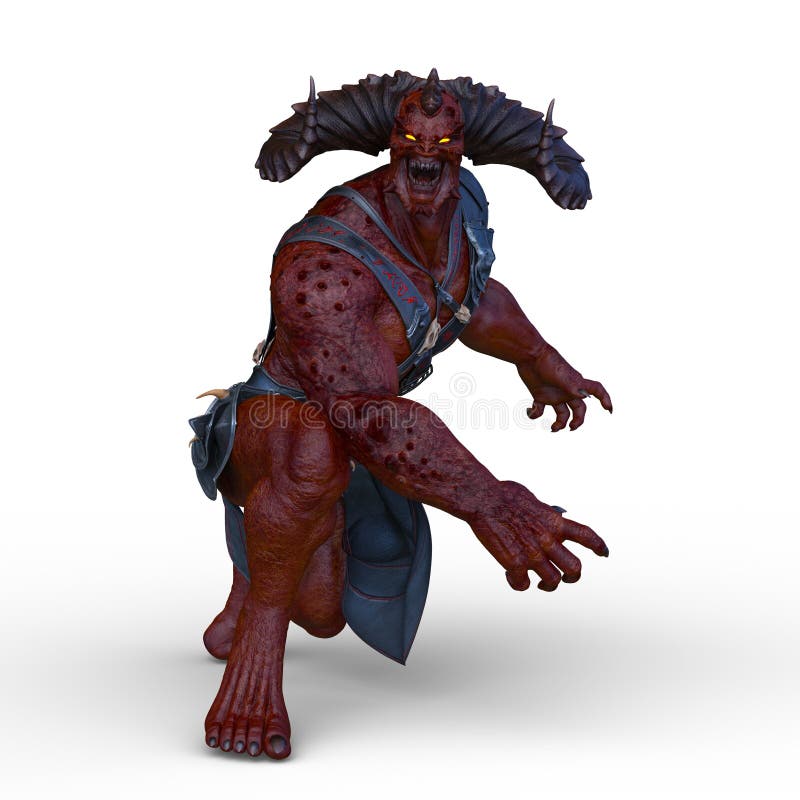 3D CG rendering of monster stock illustration. Illustration of strange ...