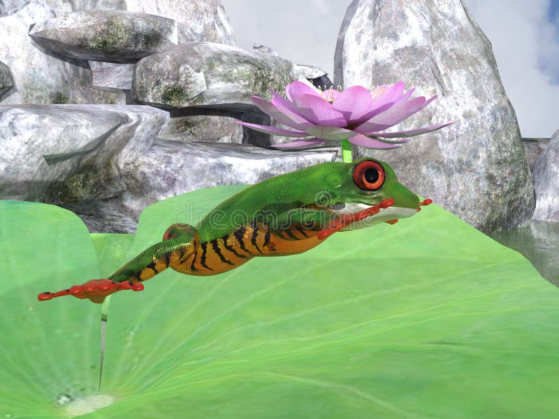 Parachute frog stock illustration. Illustration of creatures - 111682664