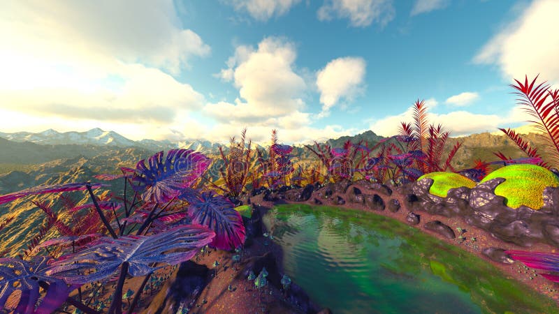 3D CG Rendering of Poisonous Grass Stock Illustration - Illustration of ...