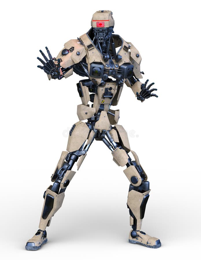 3D CG rendering of robot stock illustration. Illustration of technology ...