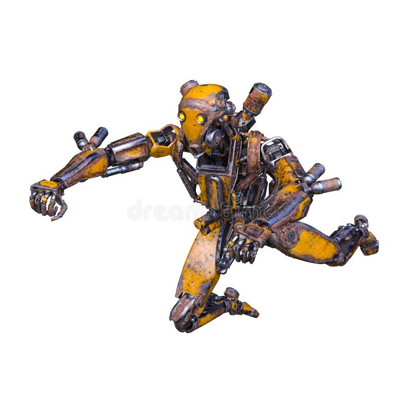 3D CG rendering of robot stock illustration. Illustration of industry ...