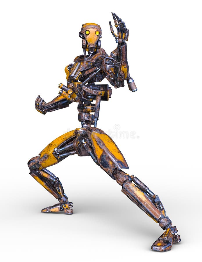 3D CG rendering of robot stock illustration. Illustration of future ...