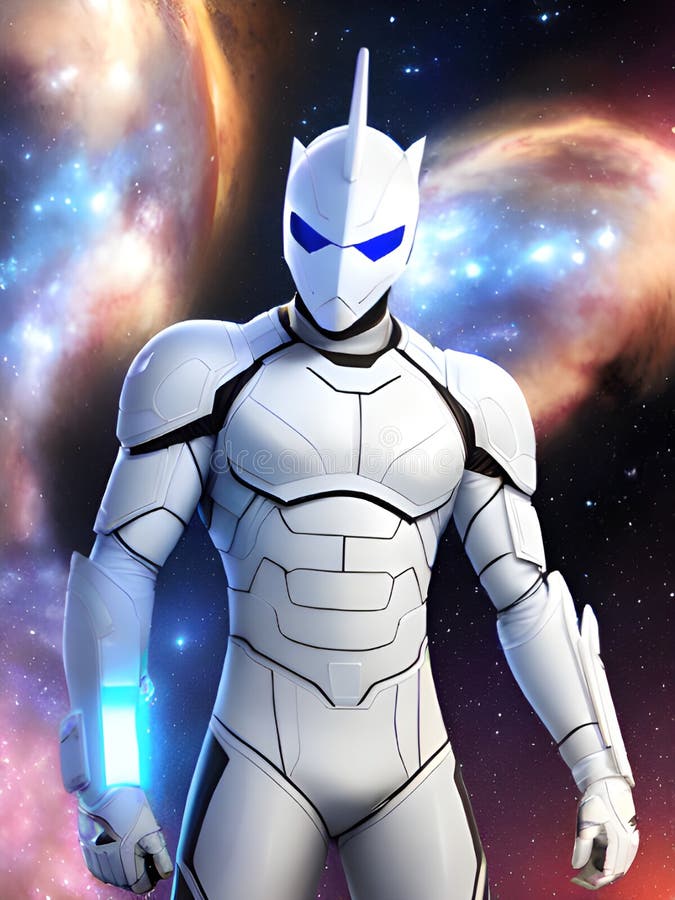 3d Cg Rendering of Robot in the Galaxy , Ai Generated Stock ...