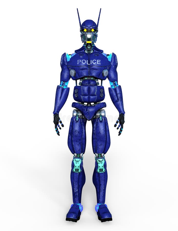 Robot police stock illustration. Illustration of body - 107099493