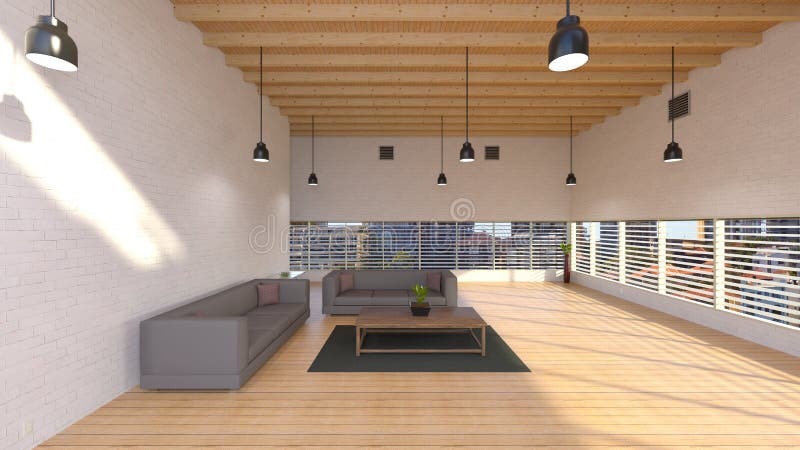 3D CG rendering of room stock illustration. Illustration of room ...