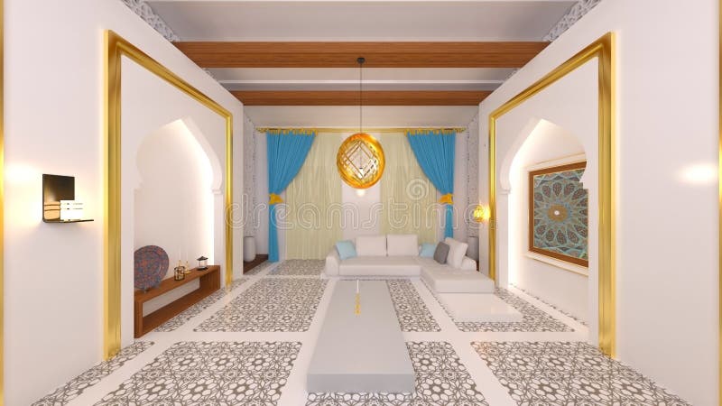 3D CG rendering of room stock illustration. Illustration of design ...