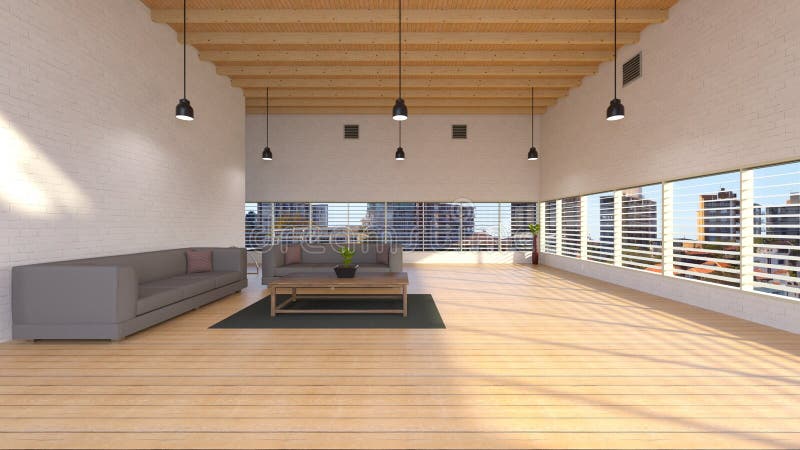 3D CG rendering of room stock illustration. Illustration of ...