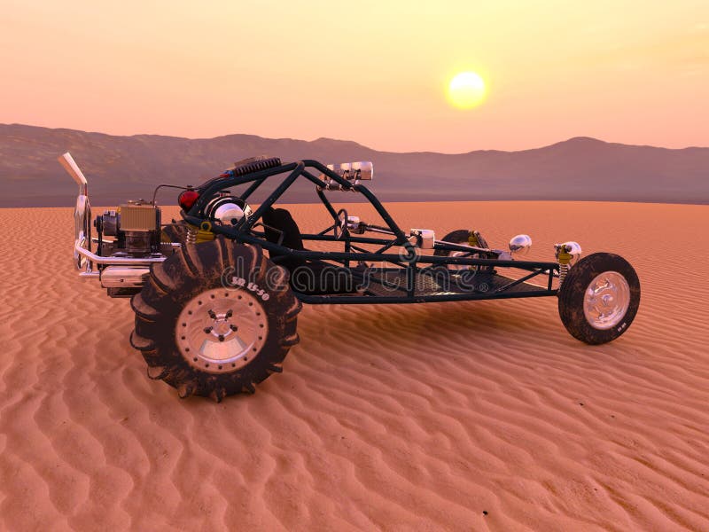 3D CG Rendering of Sand Rail Stock Illustration - Illustration of rail ...