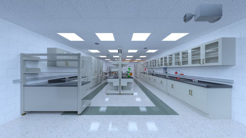 3D CG Rendering of Science Room Stock Illustration - Illustration of ...