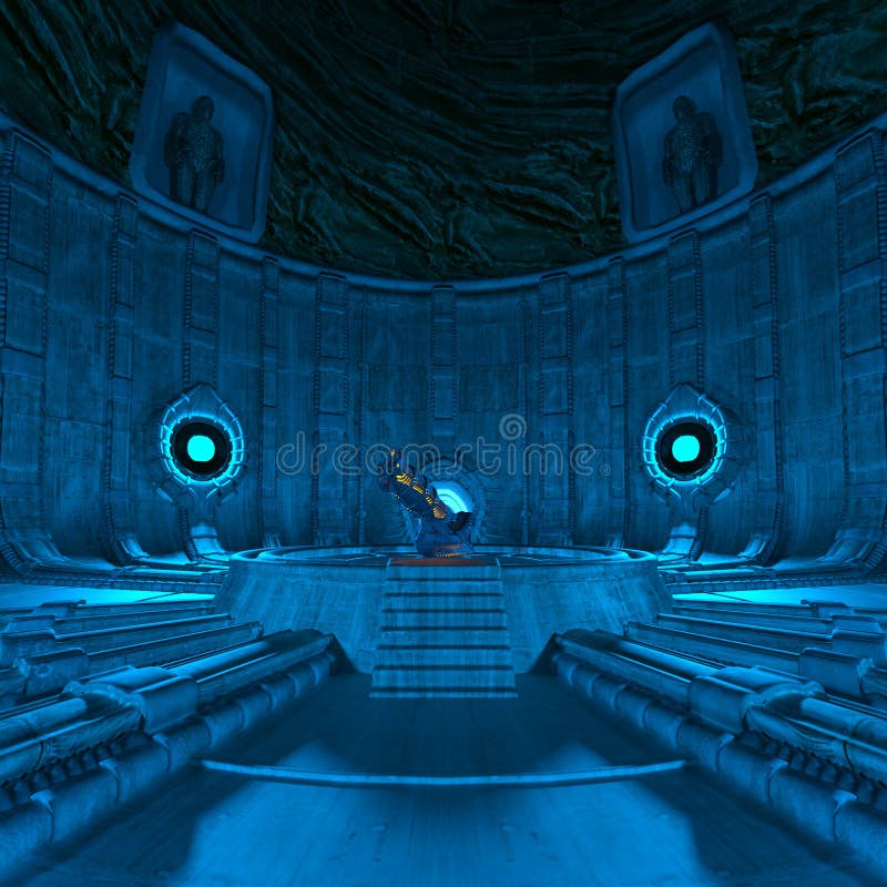 3D CG Rendering of Secret Headquarters Stock Illustration ...