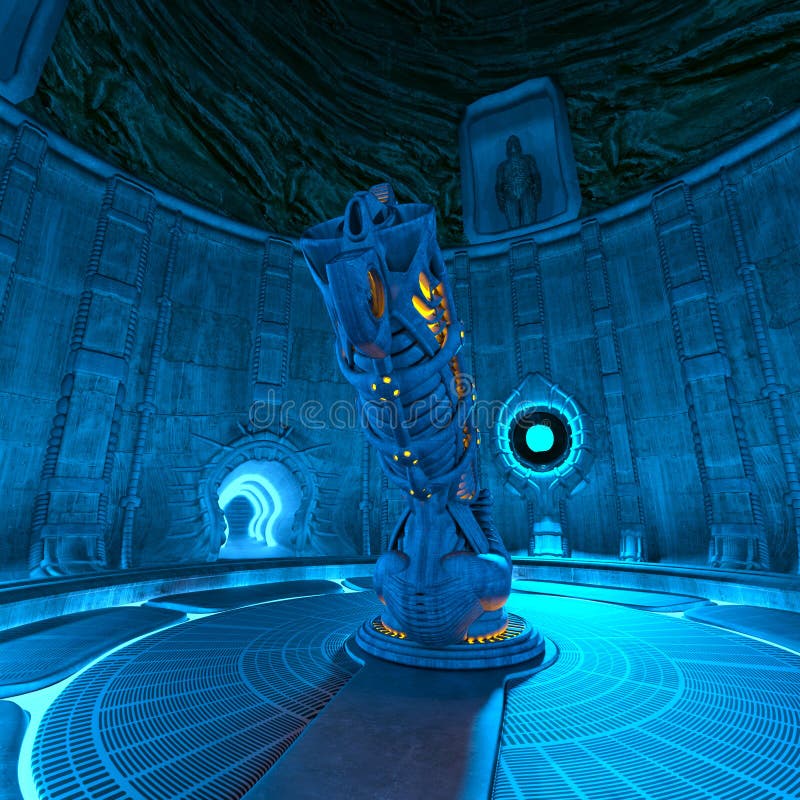 3D CG Rendering of Secret Headquarters Stock Illustration ...