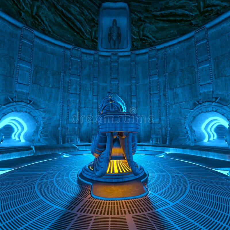 3D CG Rendering of Secret Headquarters Stock Illustration ...