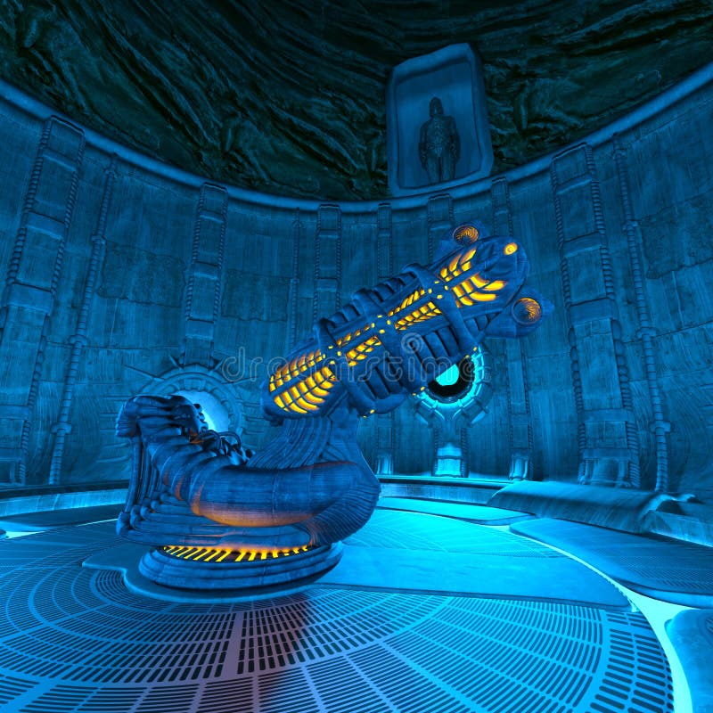 3D CG Rendering of Secret Headquarters Stock Illustration ...