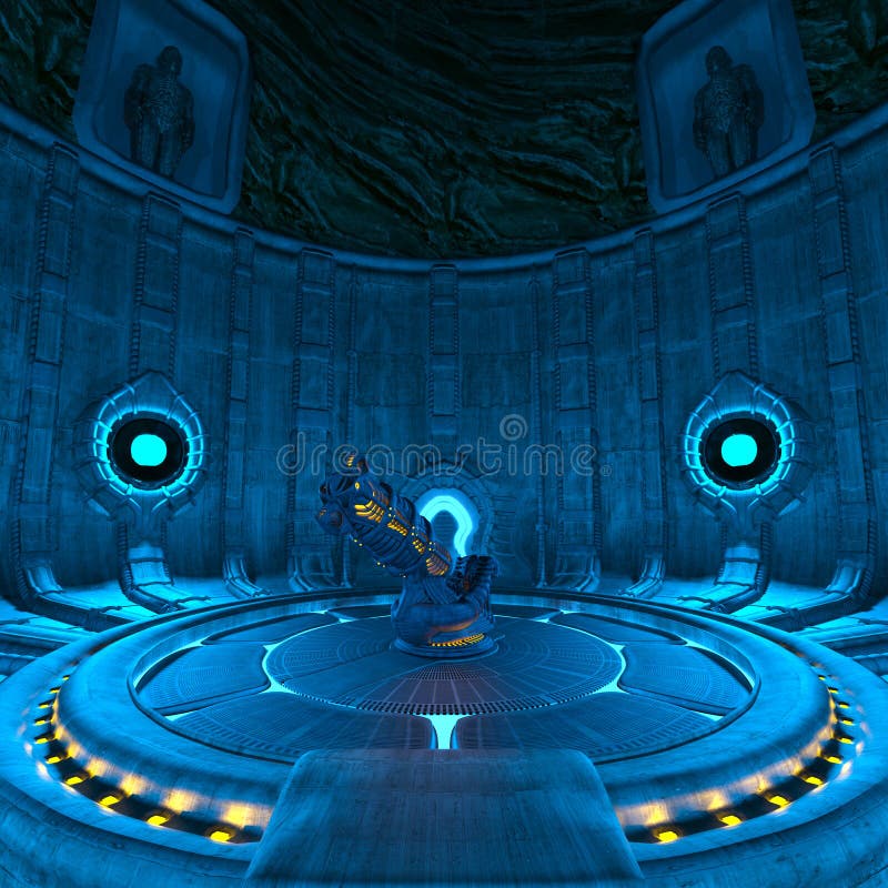 3D CG Rendering of Secret Headquarters Stock Illustration ...