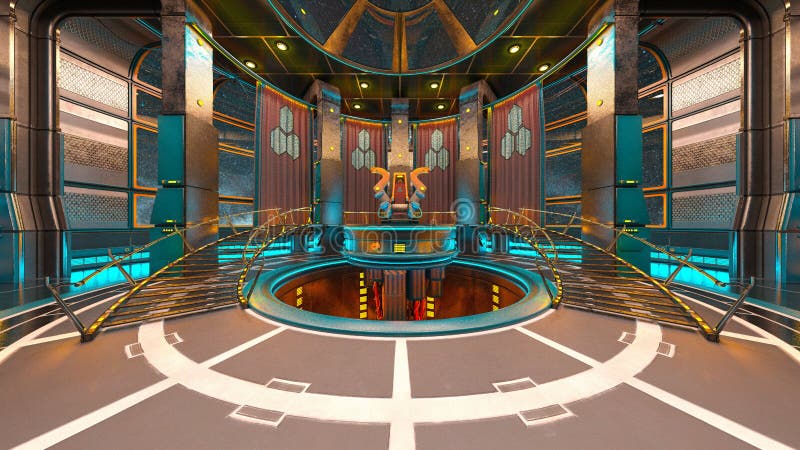 3D CG Rendering of Secret Headquarters Stock Illustration ...