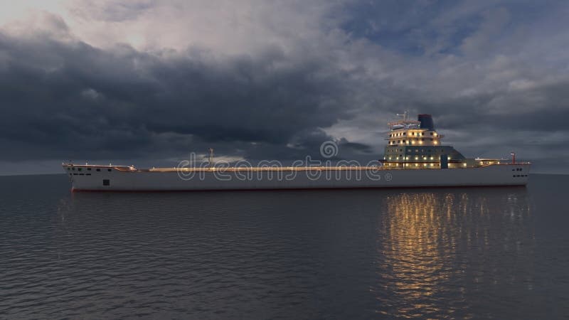 3D CG rendering of ship stock illustration. Illustration of wave ...