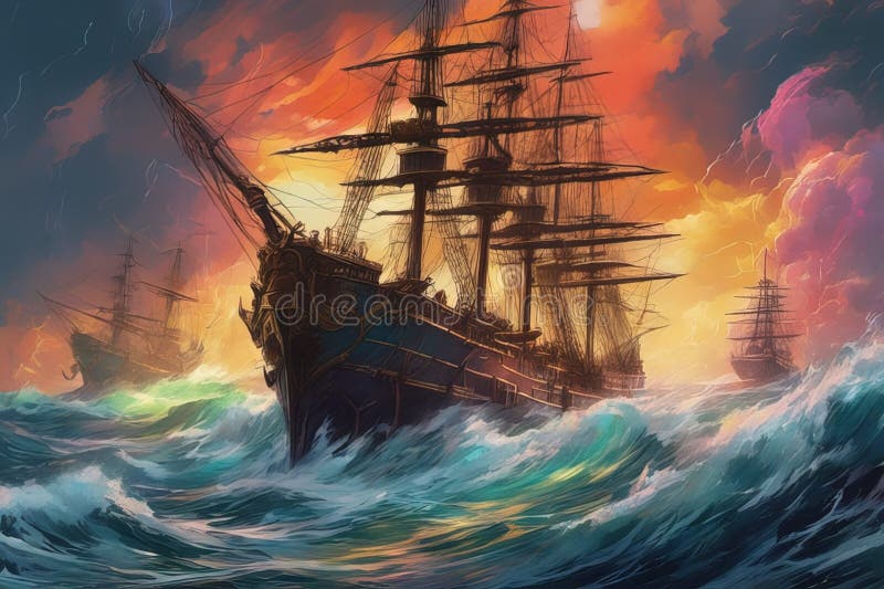 3 D Cg Rendering of a Ship - Illustration Stock Illustration ...